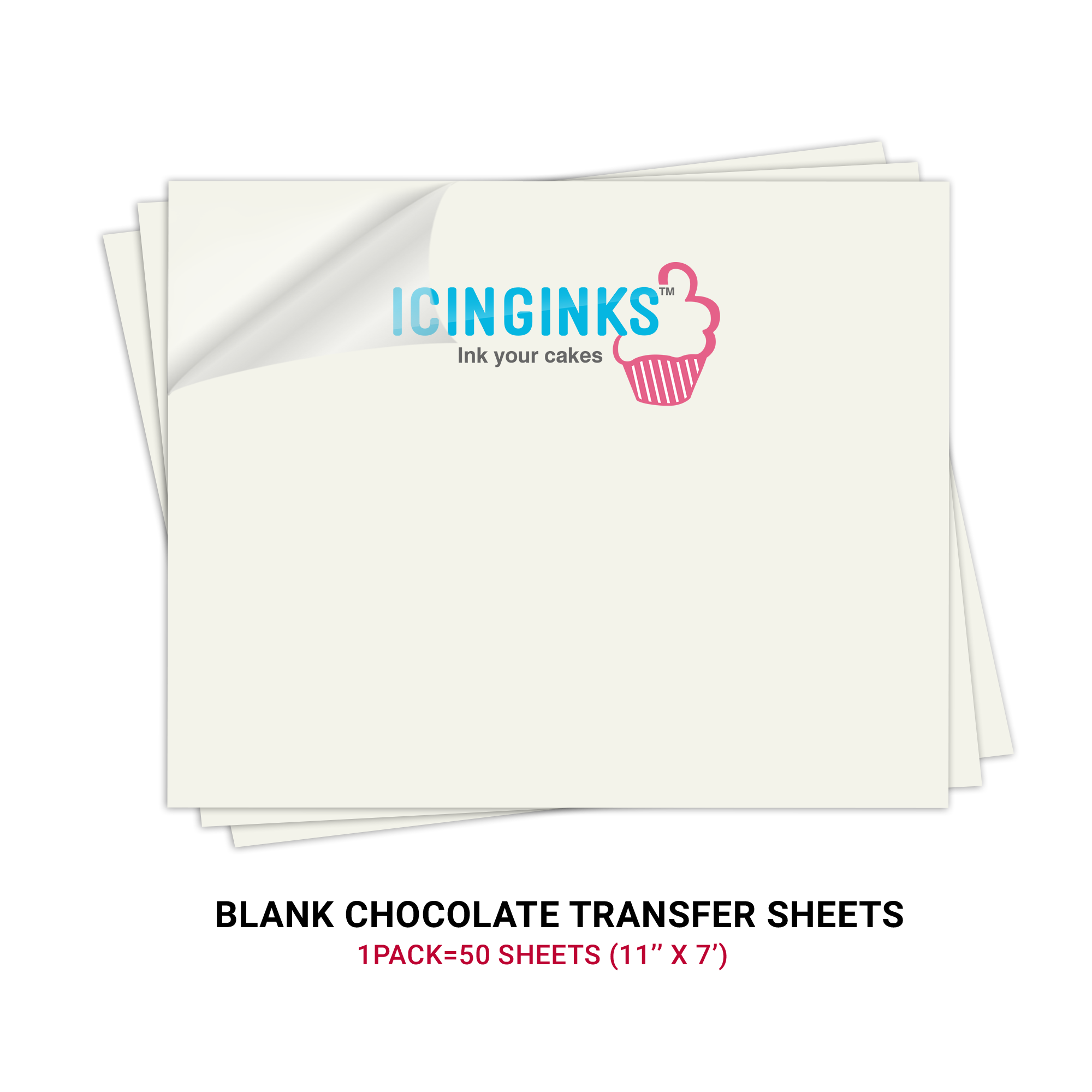 Blank Chocolate Transfer Sheets – 11"x7" | Icinginks