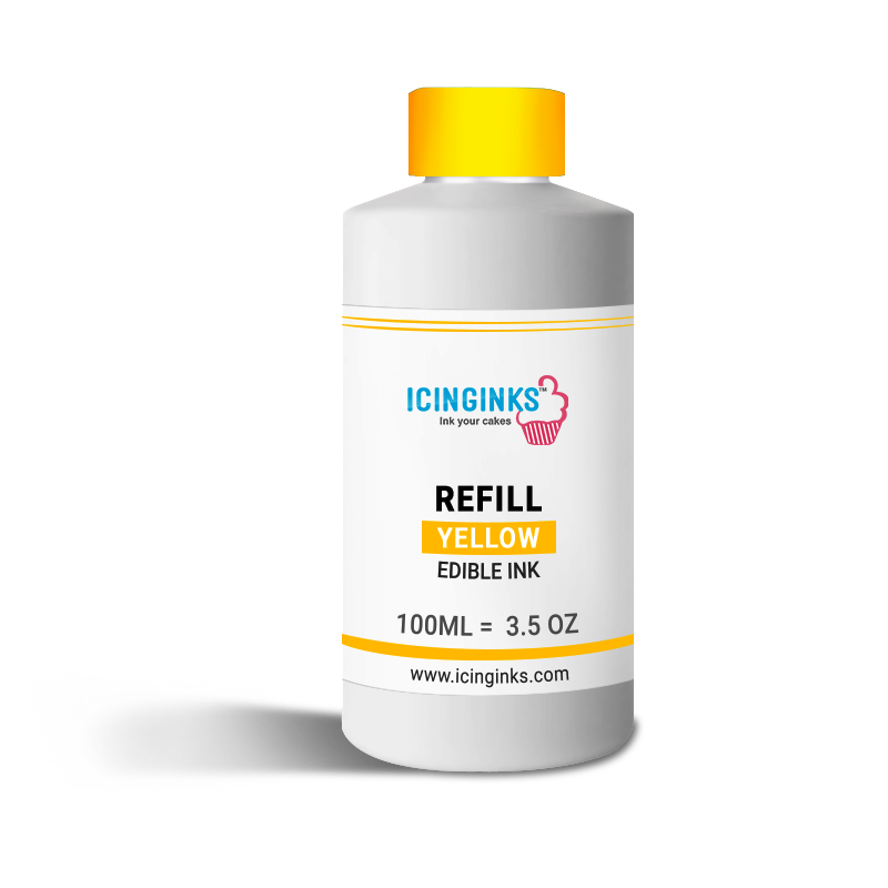 120ml Yellow Edible Ink Refill for Canon Printers | Icinginks