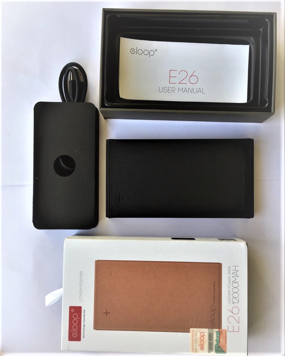 Buy 12000 mAh Power Bank Online | Eloop Leather Portable Charger