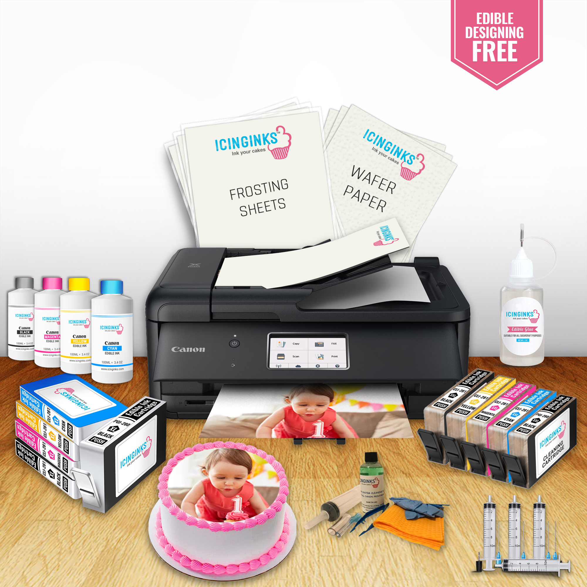 High-Resolution Professional v2.0 Edible Printer Bundle Package | Cake ...