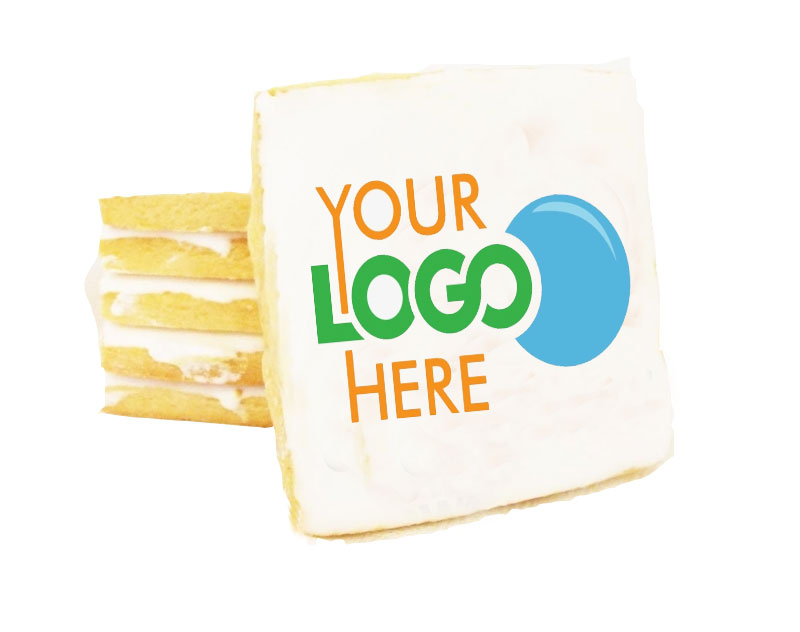 Square Shaped Cookies with Logo | Custom Printed Sugar Treats
