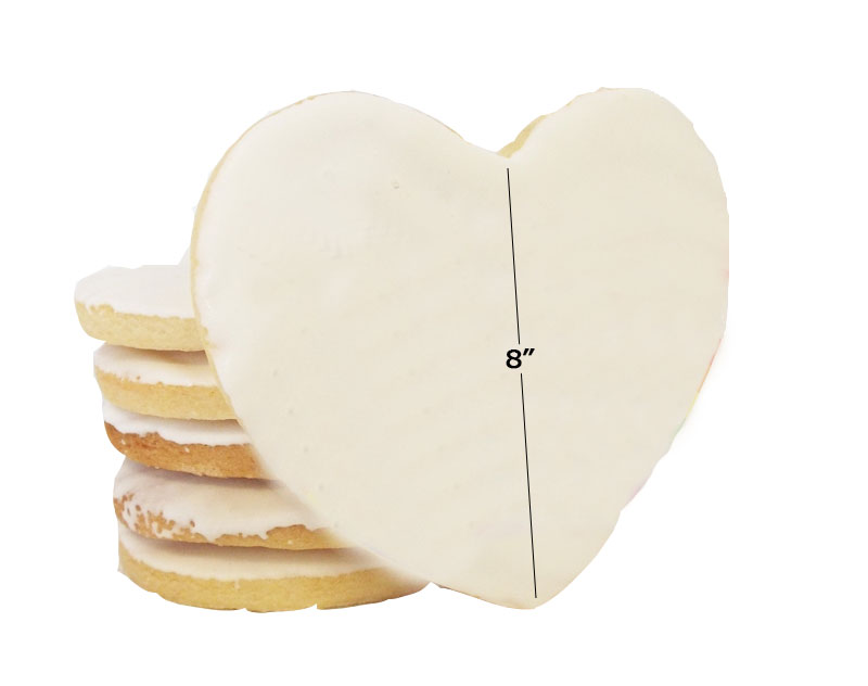Delightful 8 Inch Valentine Heart Cookies | Icinginks