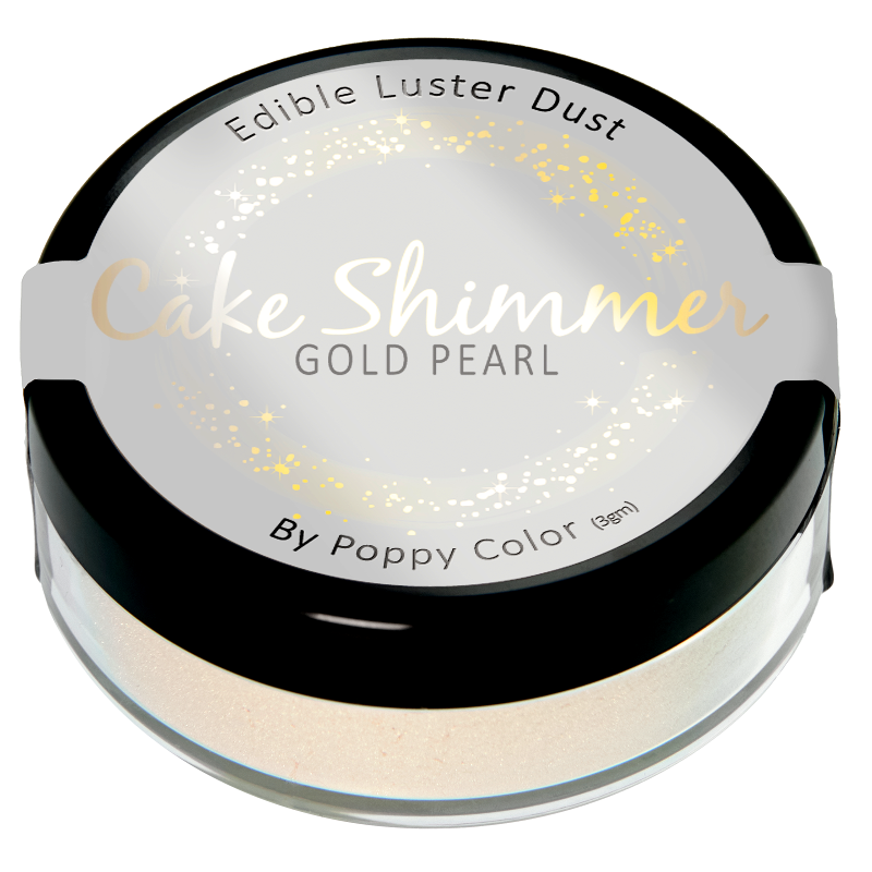 Shop Gold Pearl Cake Shimmer By Poppy Paints | Edible Luster Dust for Cakes