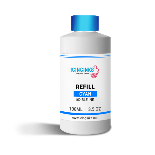 100ml Cyan Edible Ink Refill for Canon Printers | Icinginks