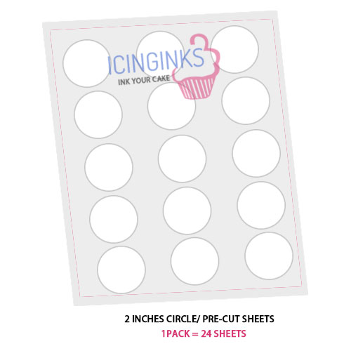Icinginks™ Prime Pre-Cut Circular Edible Frosting Sheets (2 inches ...